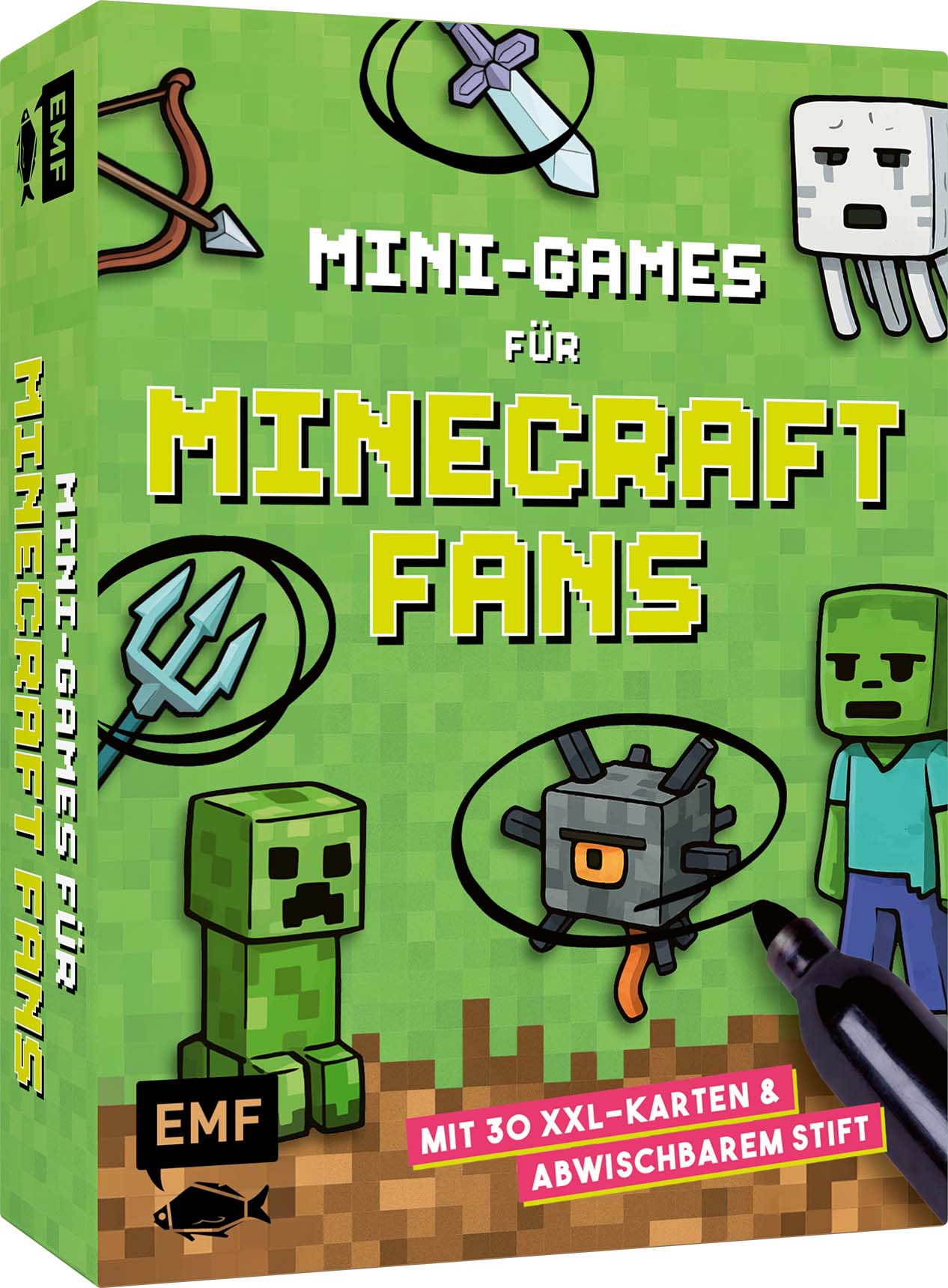 Kartenspiel: Mini-Games für Minecraft-Fans mit abwischbar - MVW Shop